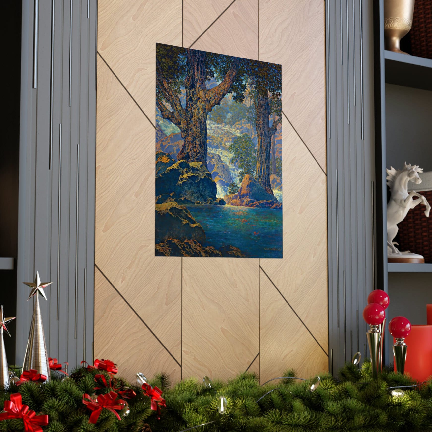 Maxfield Parrish Art Print, Cascades, Quiet Solitude, 1959, Famous ...