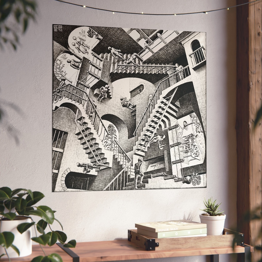 Relativity, Maurits Cornelis Escher Print, 1953, Dutch Graphic Artist ...