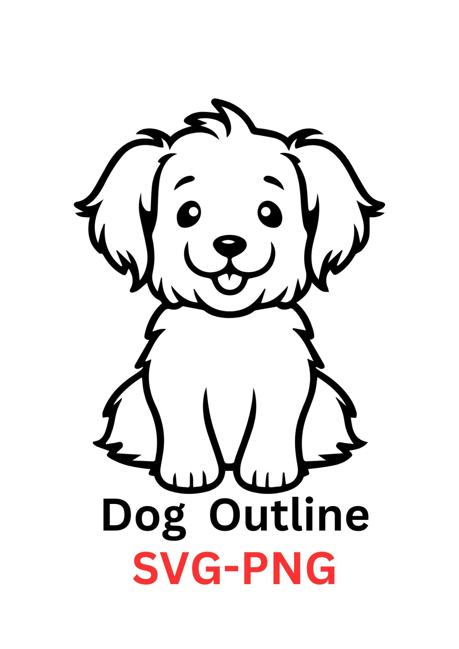Custom Pet Outline Drawing,complete Dog Breeds Svg|dog Outline,cat ...