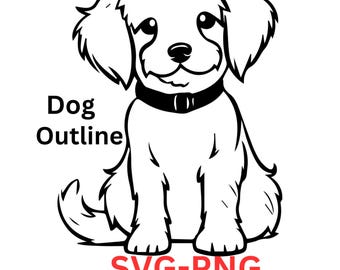 Custom Pet Outline Drawing,complete Dog Breeds Svg|dog Outline,cat ...
