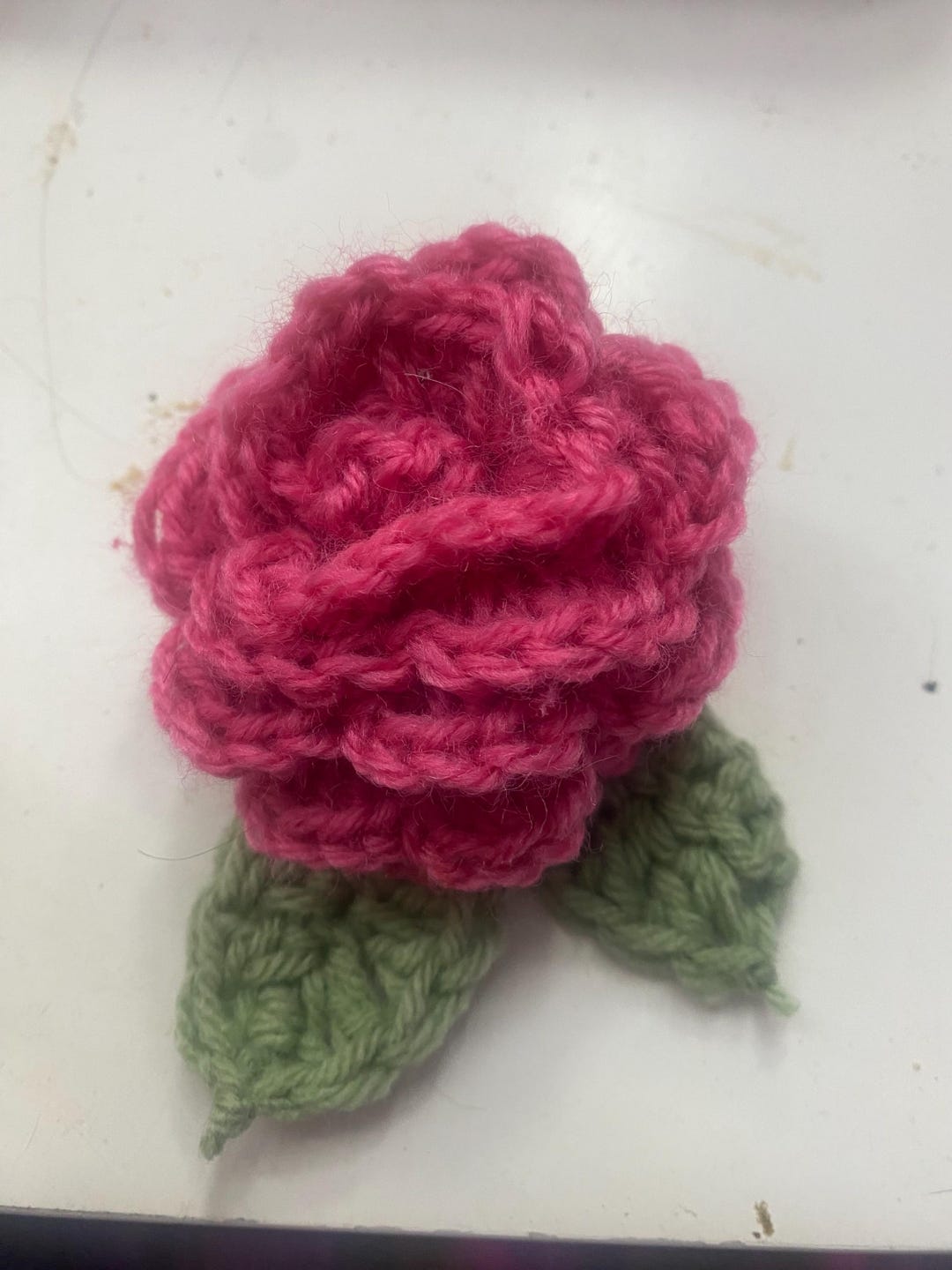 Crochet Rose Keychain - Etsy