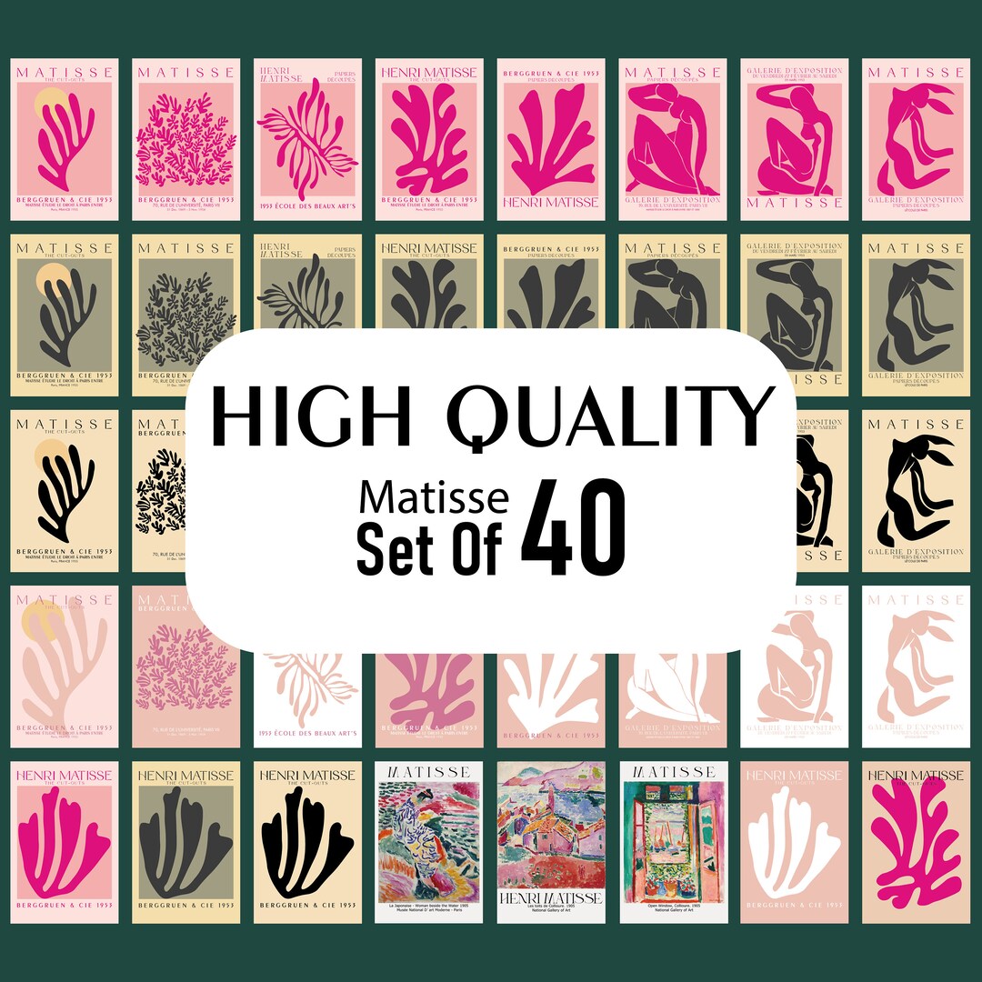 Henri Matisse Set of 40 MEGA Bundle Art, Matisse Print, Matisse ...
