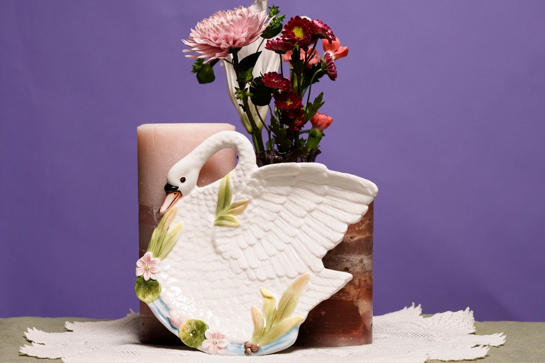 Vintage Swan Plate - Etsy