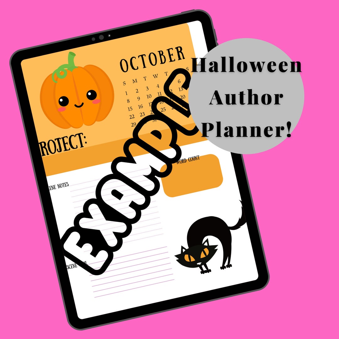 Daily Halloween Planner for Authors | Word Tracker for Authors | Scene ...