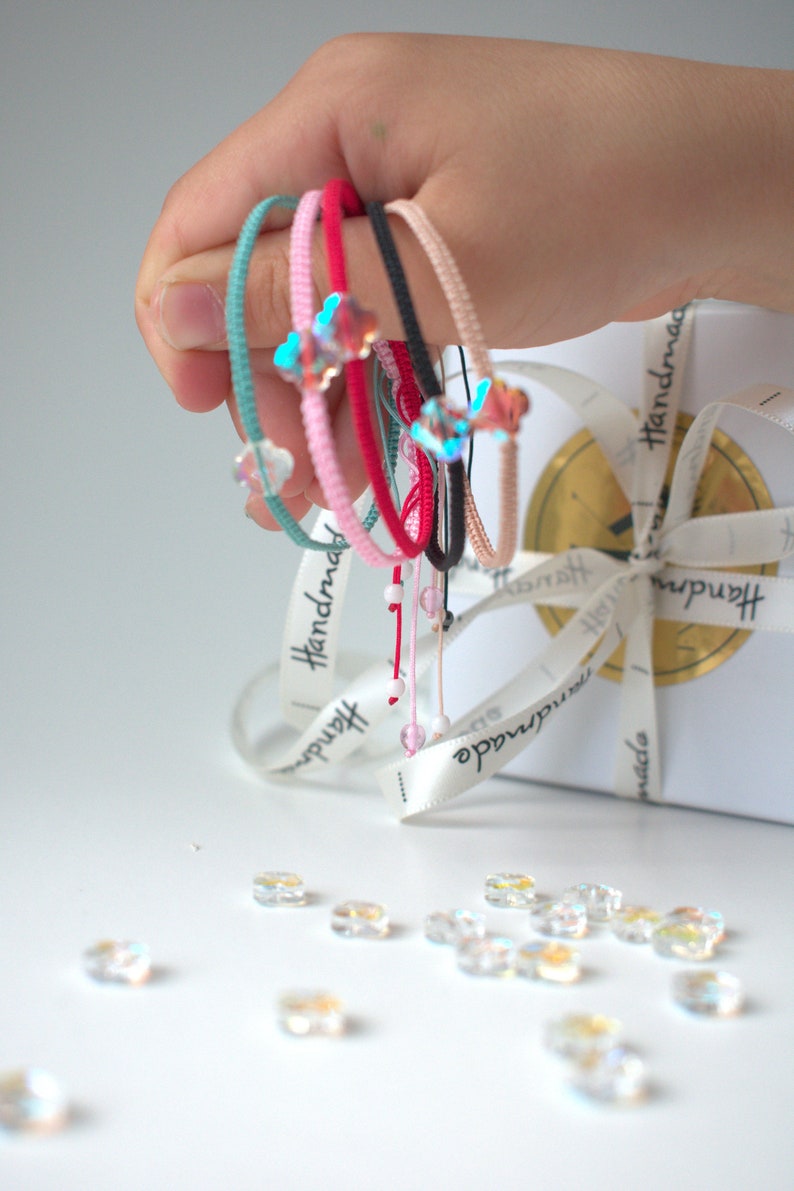 Clover Crystal Bracelet Glass Bead Matching Bracelets Couple Jewelry ...