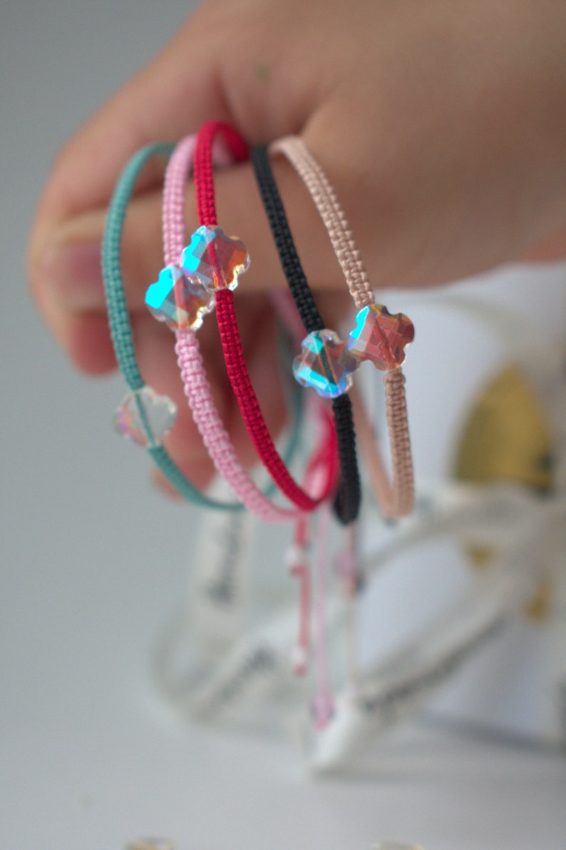 Clover Crystal Bracelet Glass Bead Matching Bracelets Couple Jewelry ...