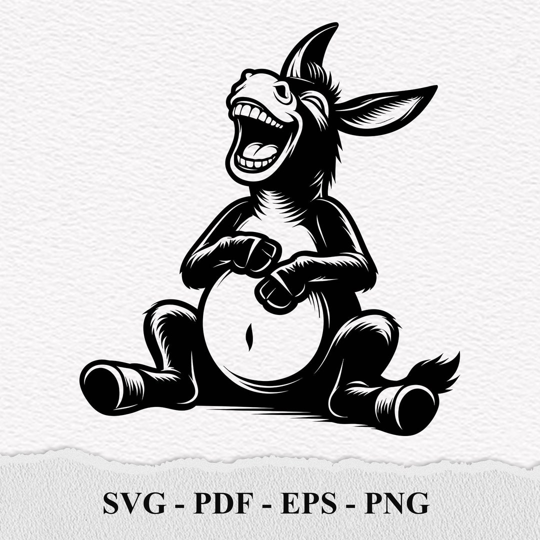 Donkey SVG, Laughing Donkey Svg, Funny Donkey Svg, Fun Comedy Humor ...