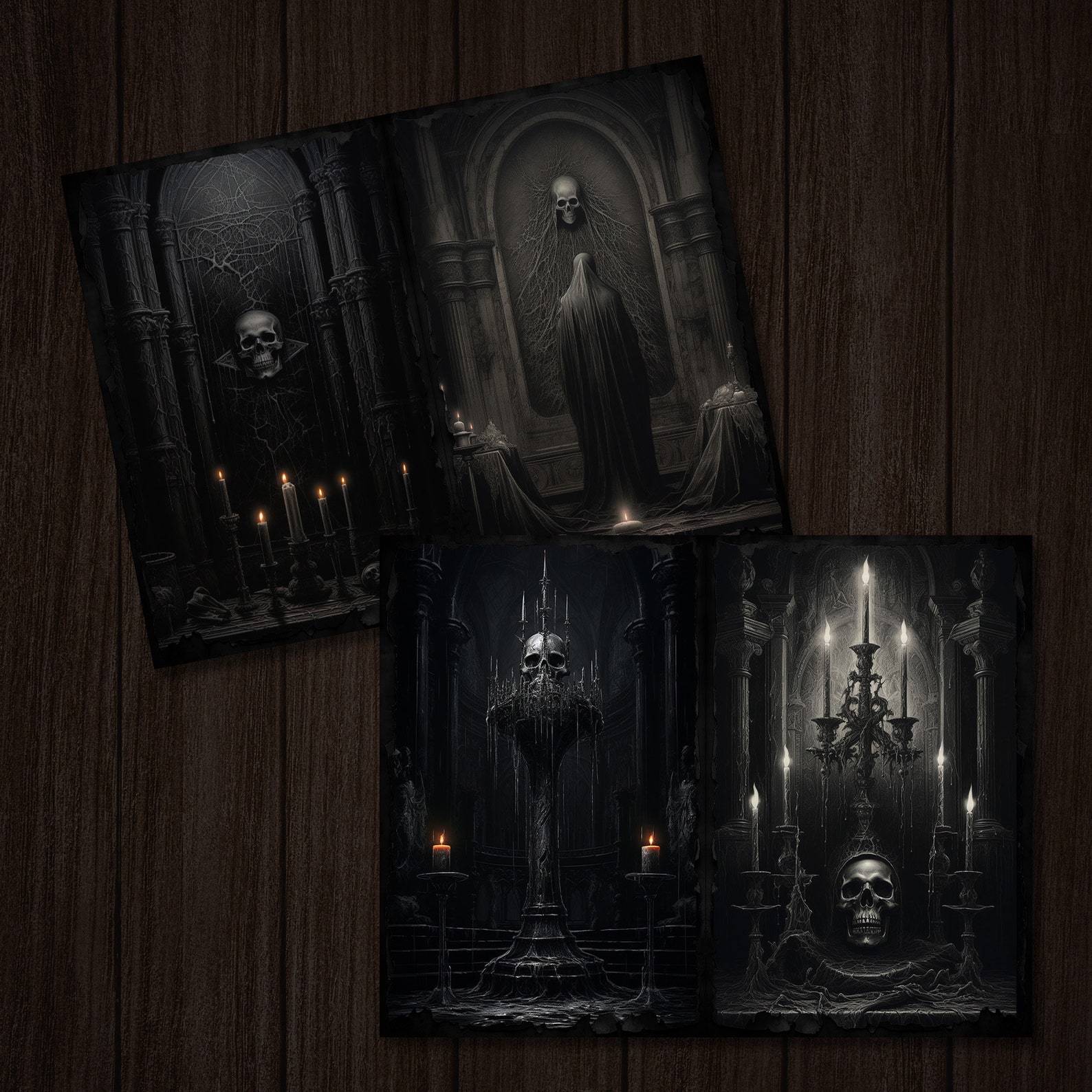Dark Horror Gothic Junk Journal Page, Darkness, Horror Junk Journal ...