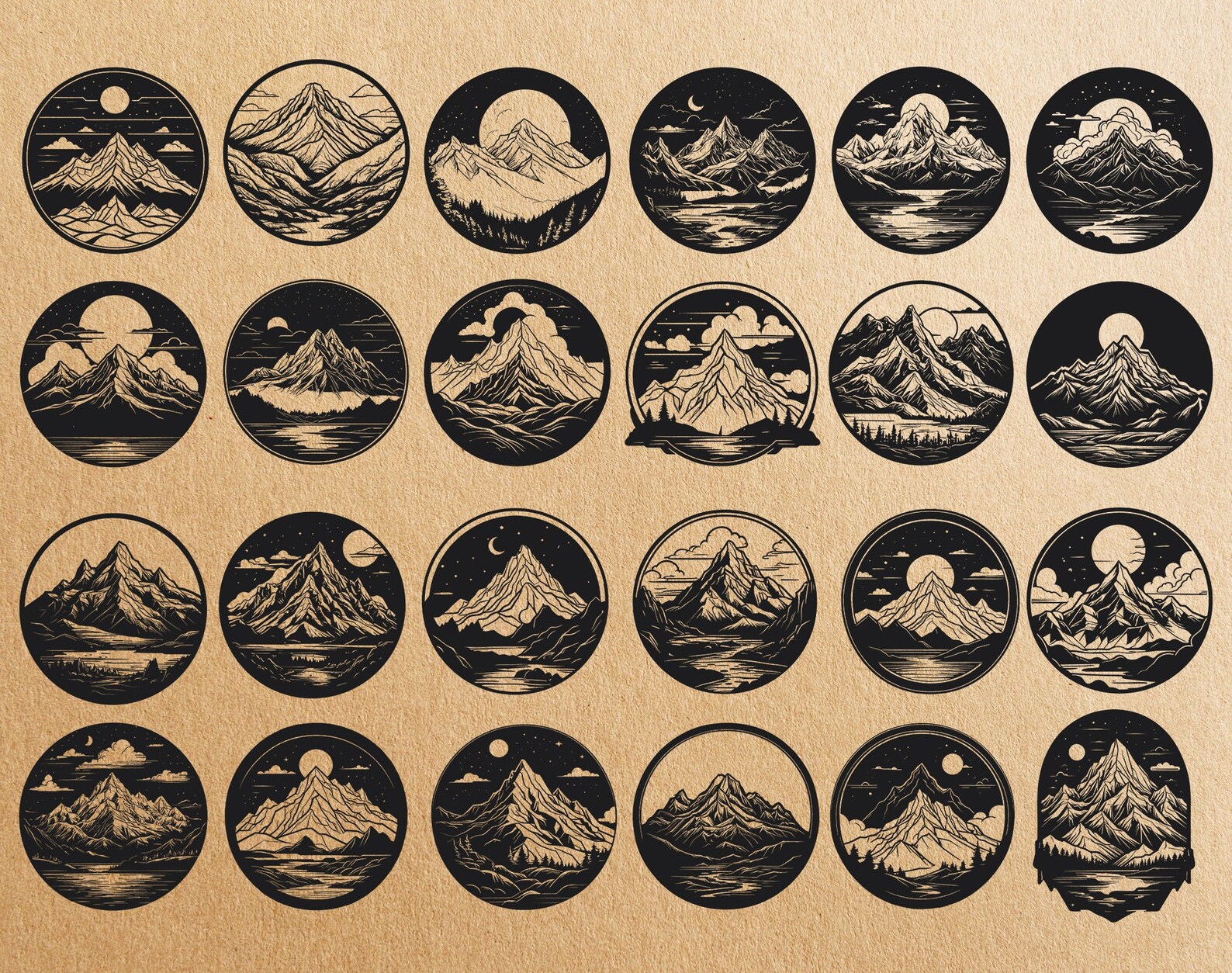 Mountain Svg, Mountain Design SVG Bundle, Mountain Design Svg, Mountain ...