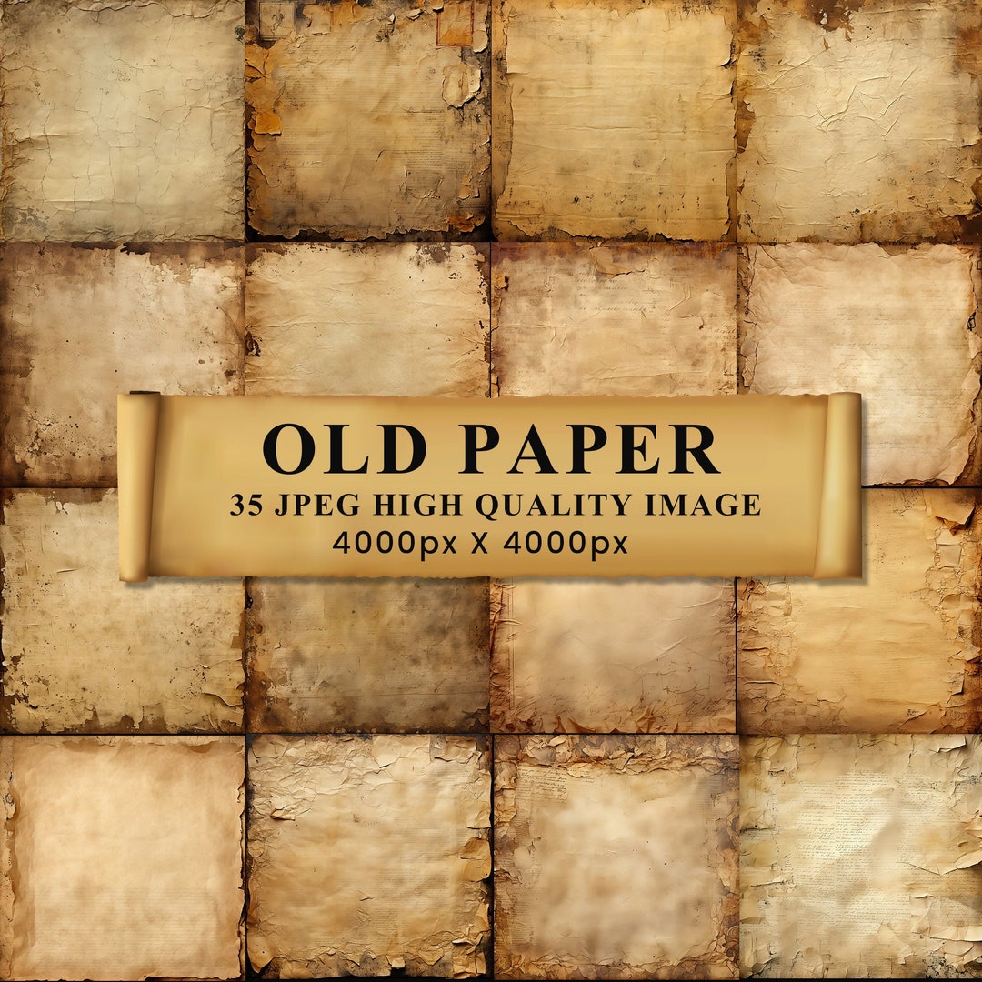 Old Paper Textures Printable, Digital Papers, Grunge Pages, Distressed ...