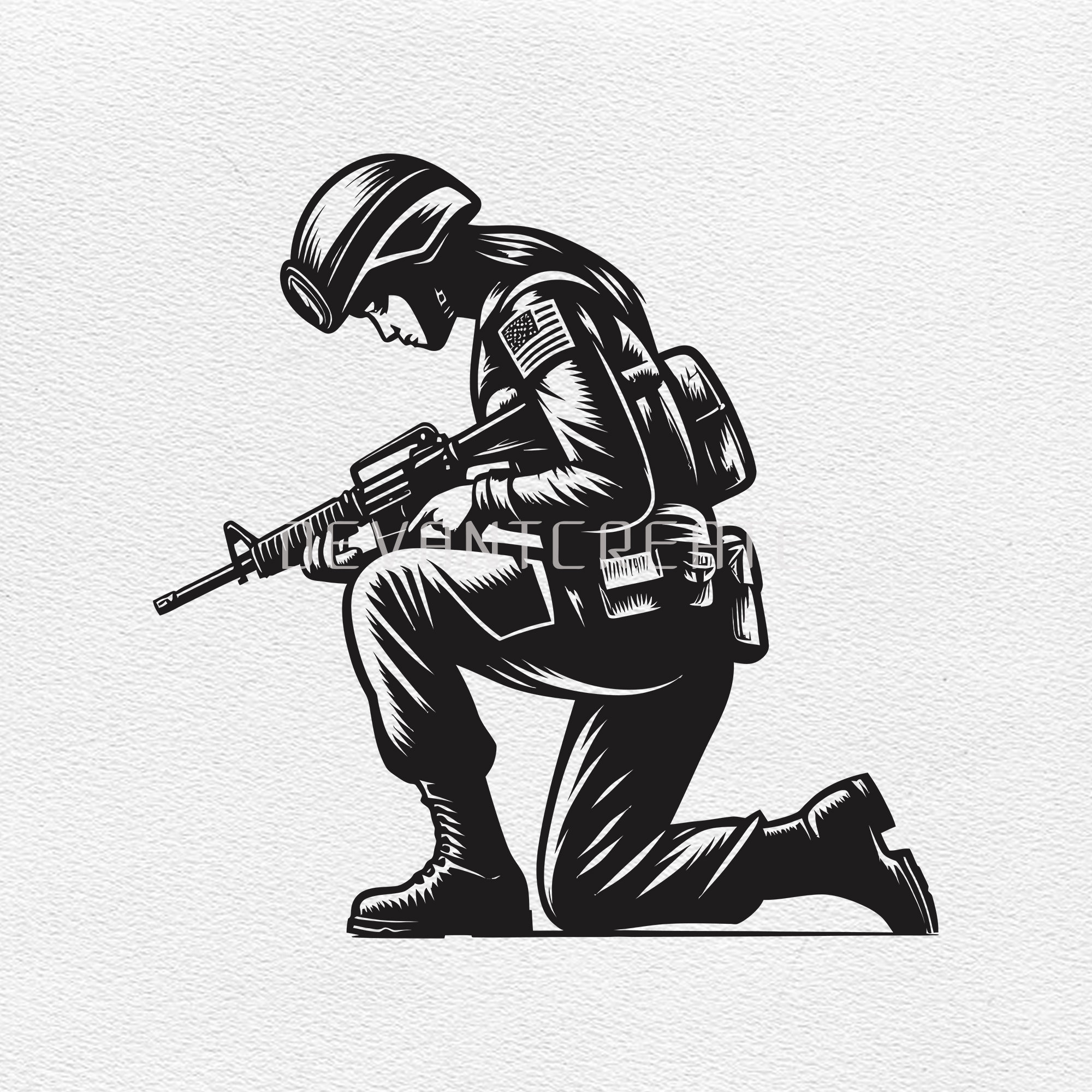 Kneeling Soldier SVG, Kneel Soldier SVG, Kneel Svg, Soldier Clipart Svg ...