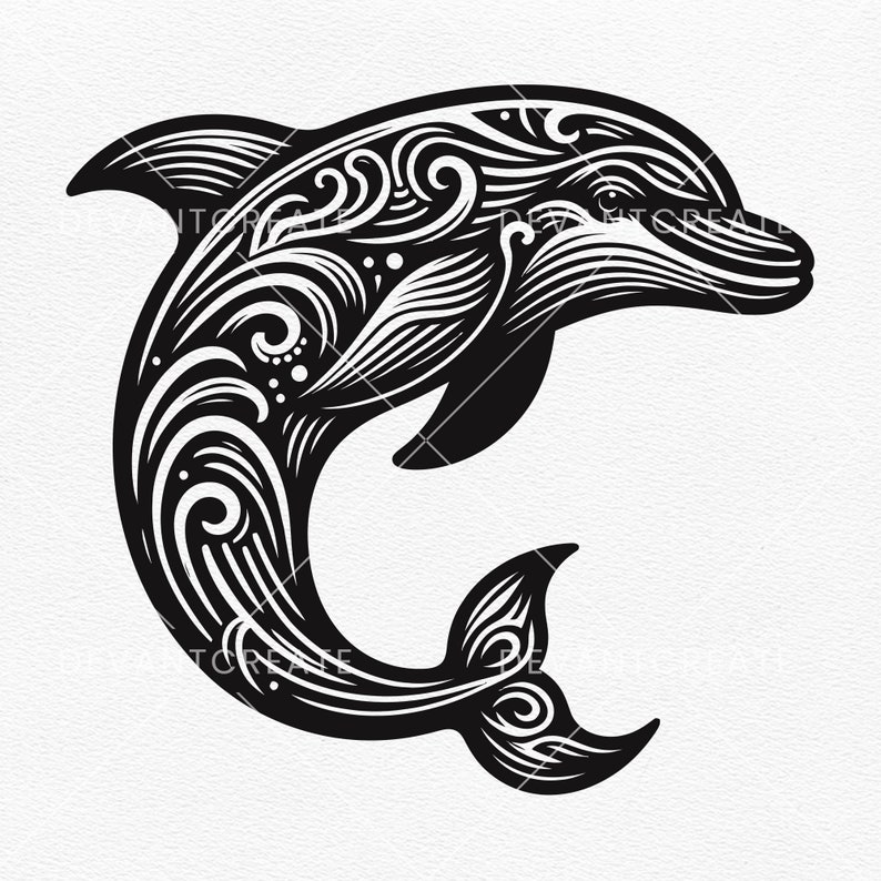 Dolphin SVG, Dolphin Bundle Svg, Dolphin Ocean Scene Svg, Dolphin ...
