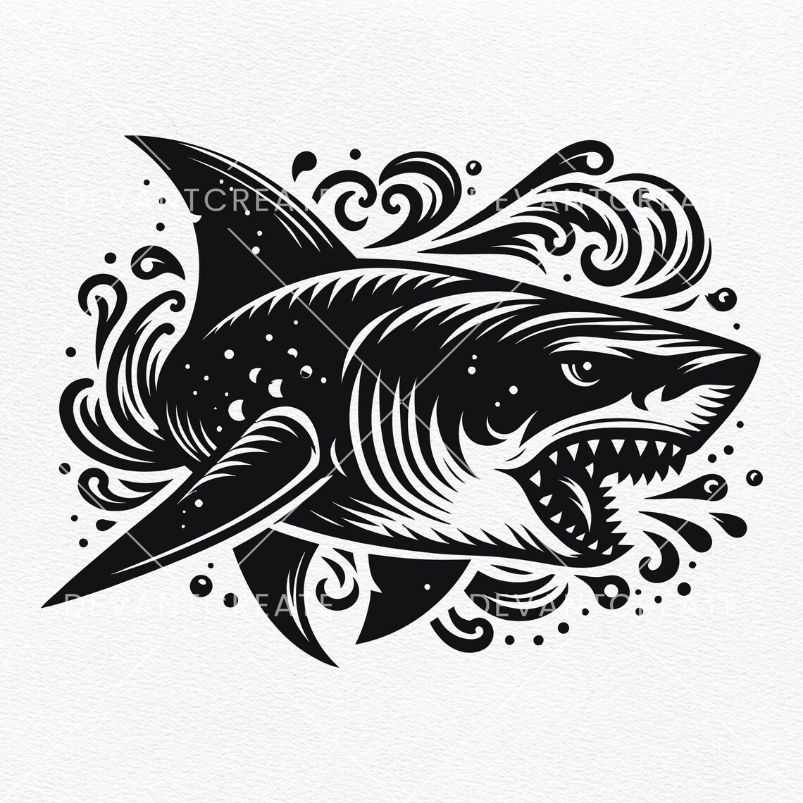 Shark SVG, Shark Bundle Svg, Angry Shark Svg, Shark on the Sea, Shark ...