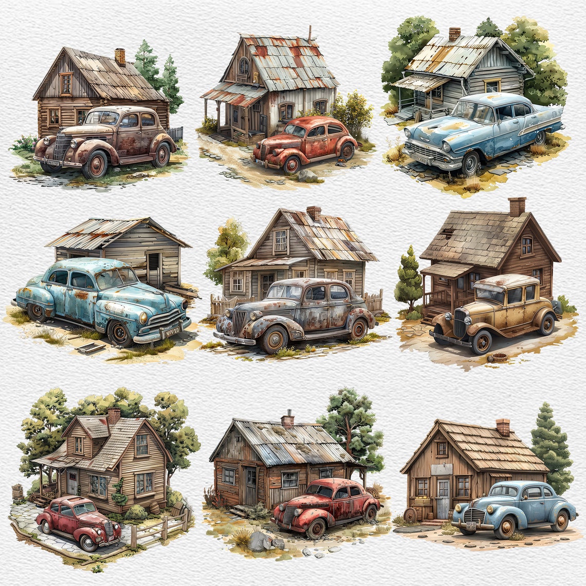 Old Classic Car, 65 Abandoned Car Clipart, Abandoned Old Classic Car ...