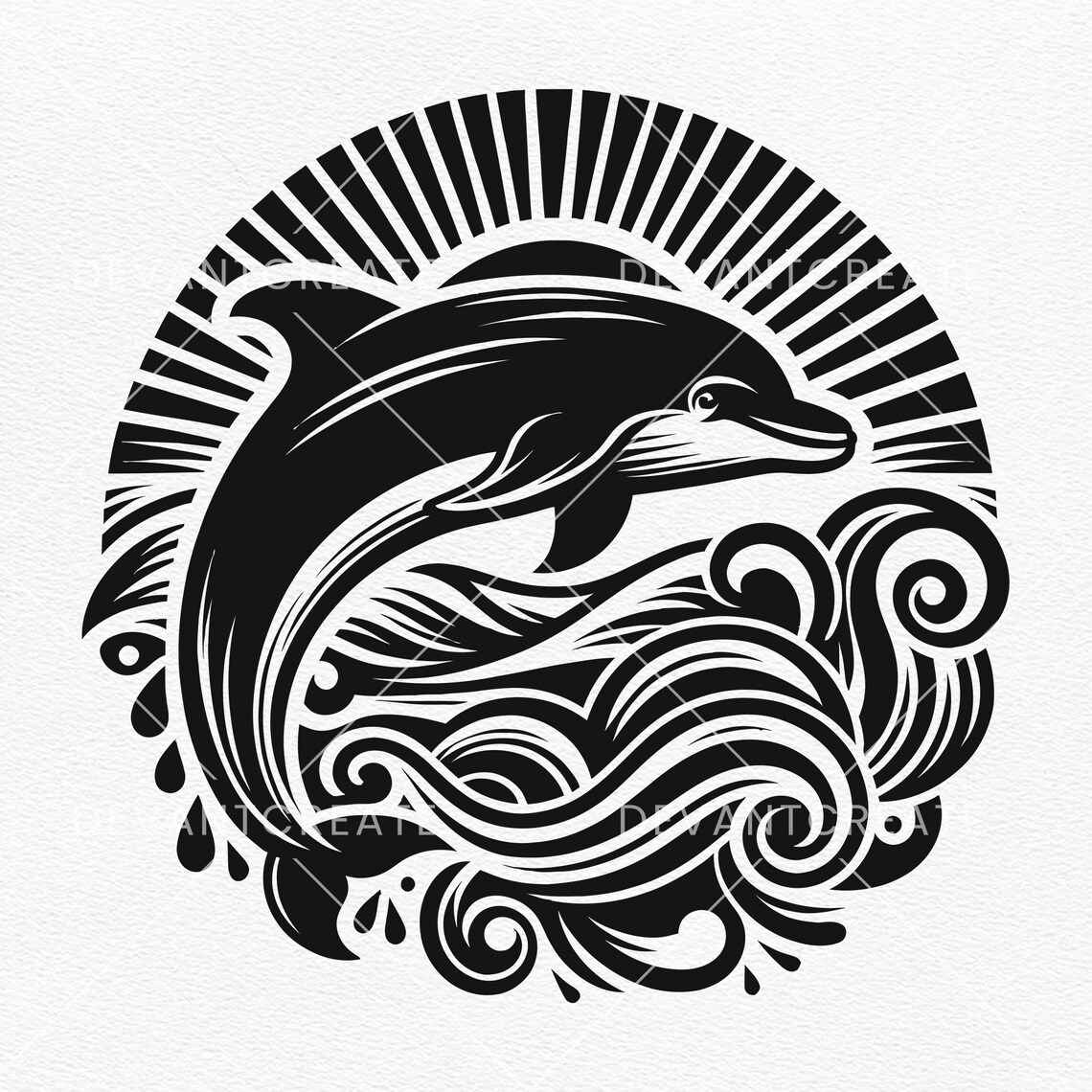 Dolphin SVG, Dolphin Bundle Svg, Dolphin Ocean Scene Svg, Dolphin ...