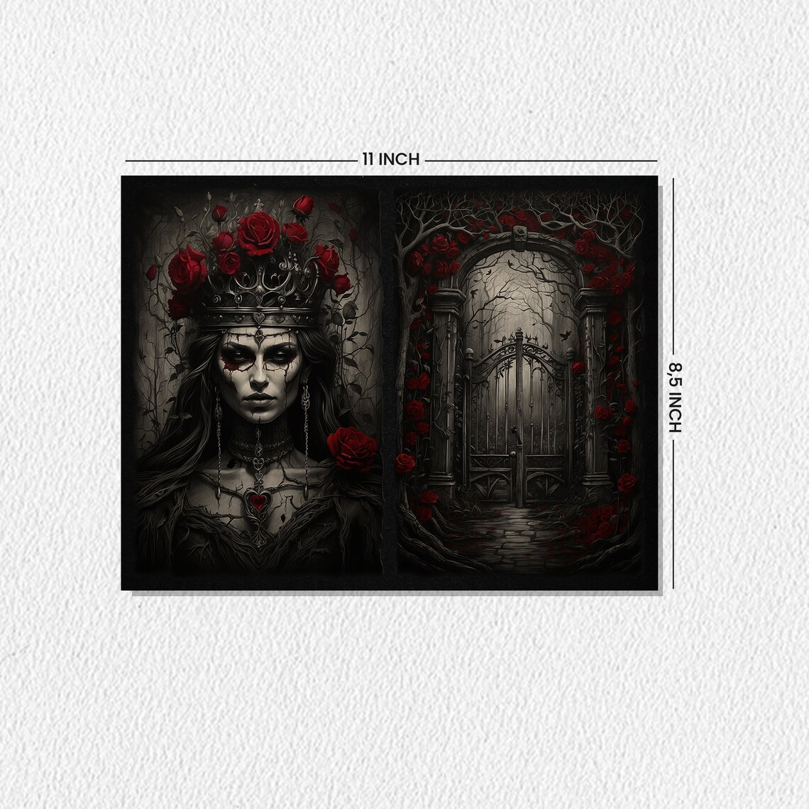 Dark Gothic Junk Journal Pages, Dark Gothic Prince, Dark Queen, Gothic ...