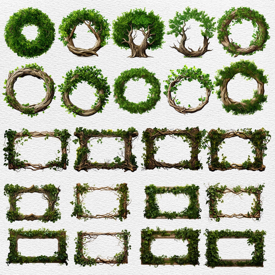 Forest Frame Clipart, 310 Floral Frame, Forest Watercolor, Roots Forest ...