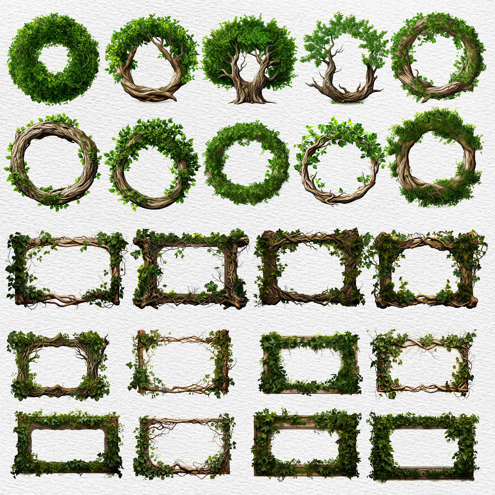 Forest Frame Clipart, 310 Floral Frame, Forest Watercolor, Roots Forest ...