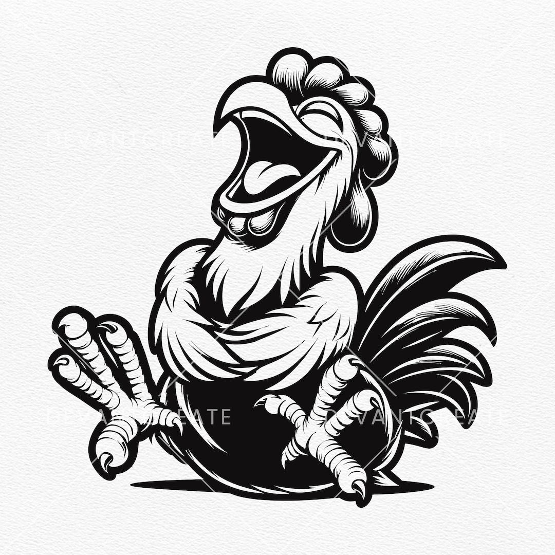 Chicken SVG, Laughing Chicken Svg, Rooster Svg, Funny Chicken Svg, Fun ...