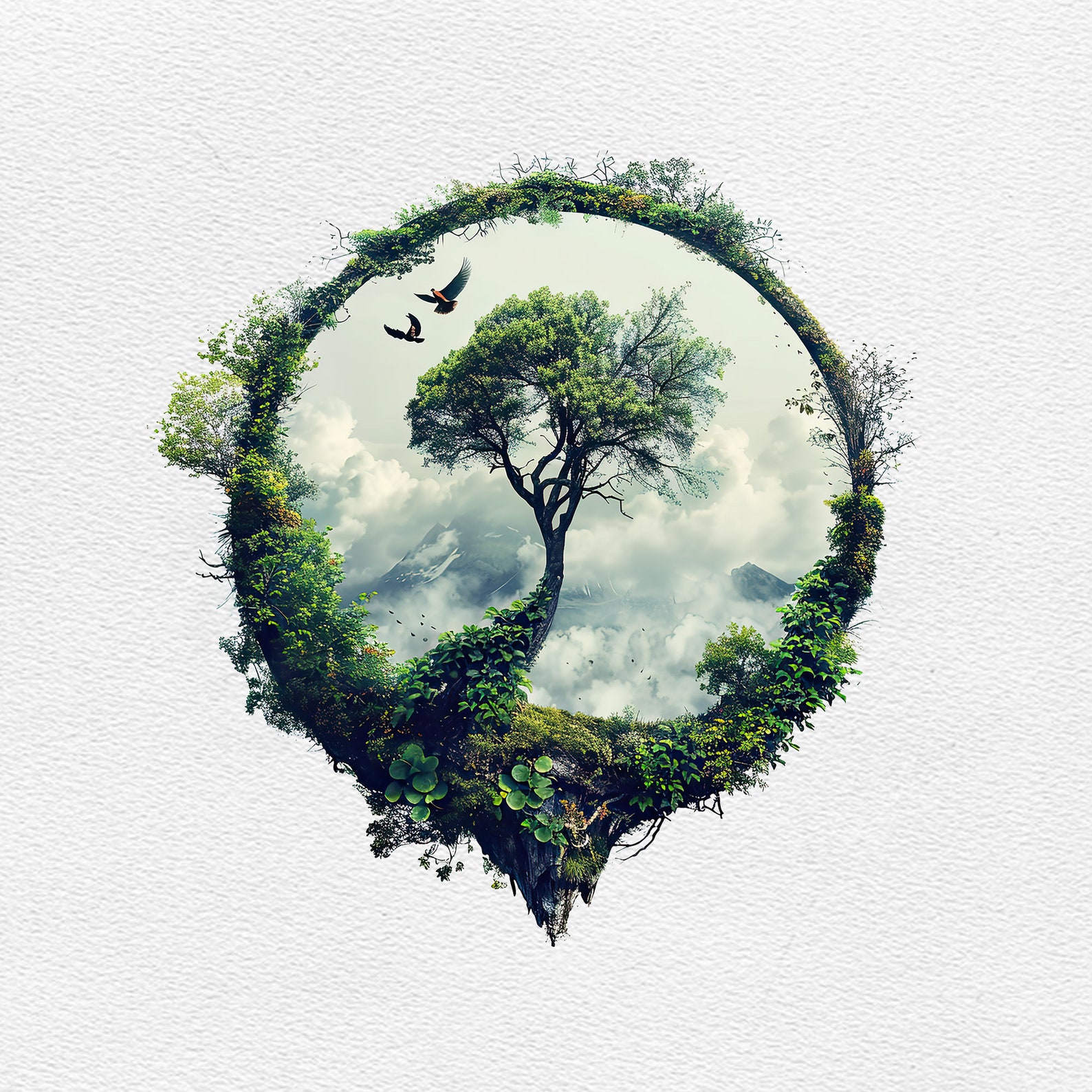 Nature Trees, 21 Circle Tree Clipart, Nature Scenery Clipart, Enchanted ...