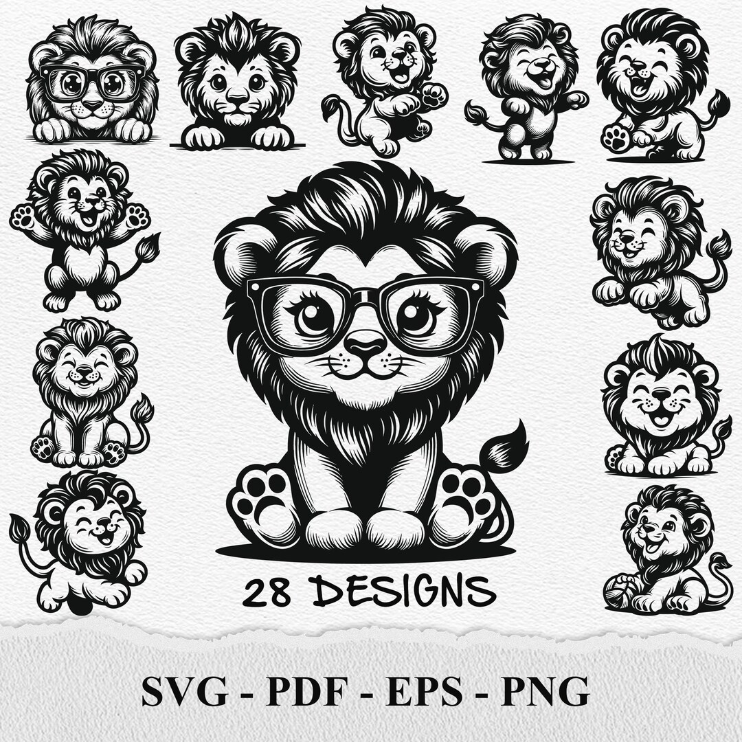 Cute Baby Lion SVG, Baby Lion Svg, Funny Baby Lion, Baby Lion Svg ...
