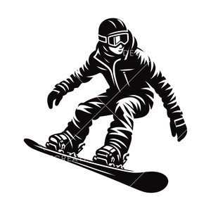 Snowboard SVG, Snowboarding Svg, Snowboarder Silhouette SVG PNG Clipart ...