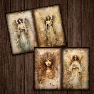 Beauty Angel Junk Journal Pages, Heavenly Angel, Angels Printable ...