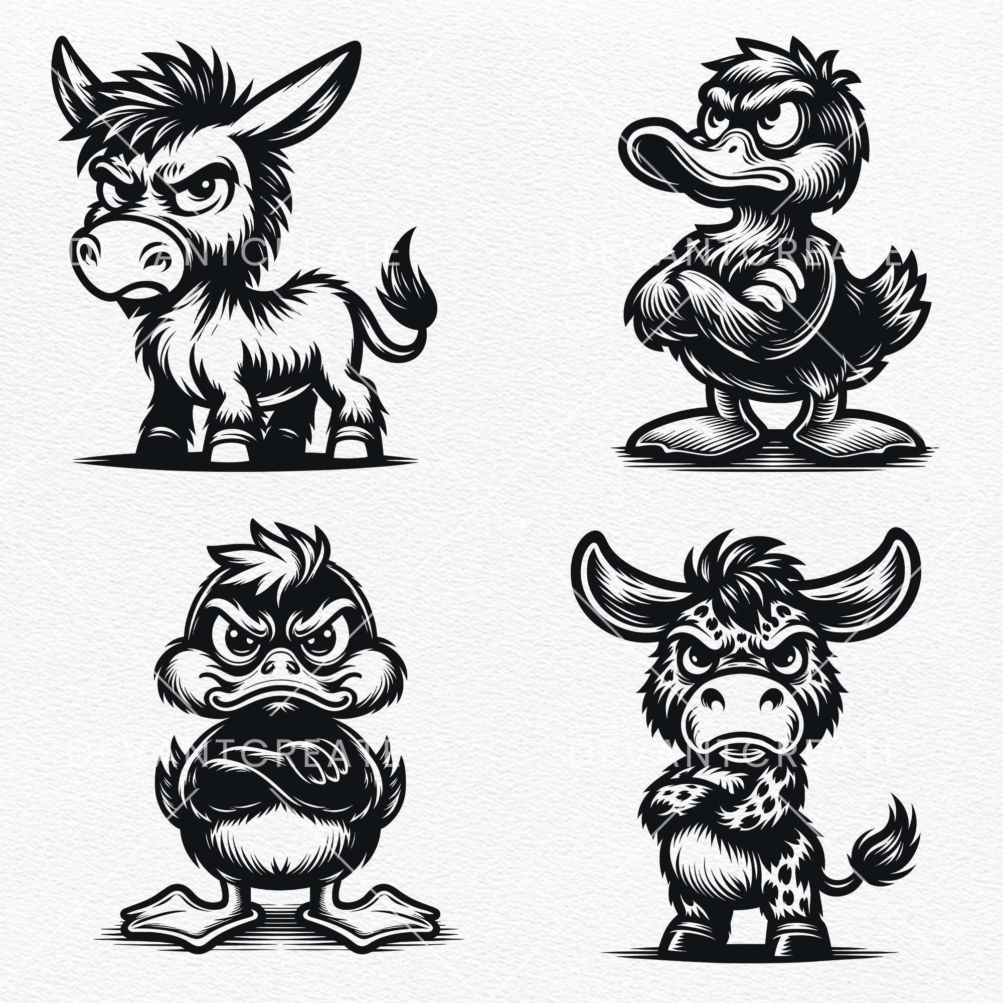 Grumpy Animal SVG, Funny Grumpy Animals Svg, Grumpy Farm Animal Svg ...