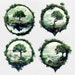 Nature Trees, 21 Circle Tree Clipart, Nature Scenery Clipart, Enchanted ...