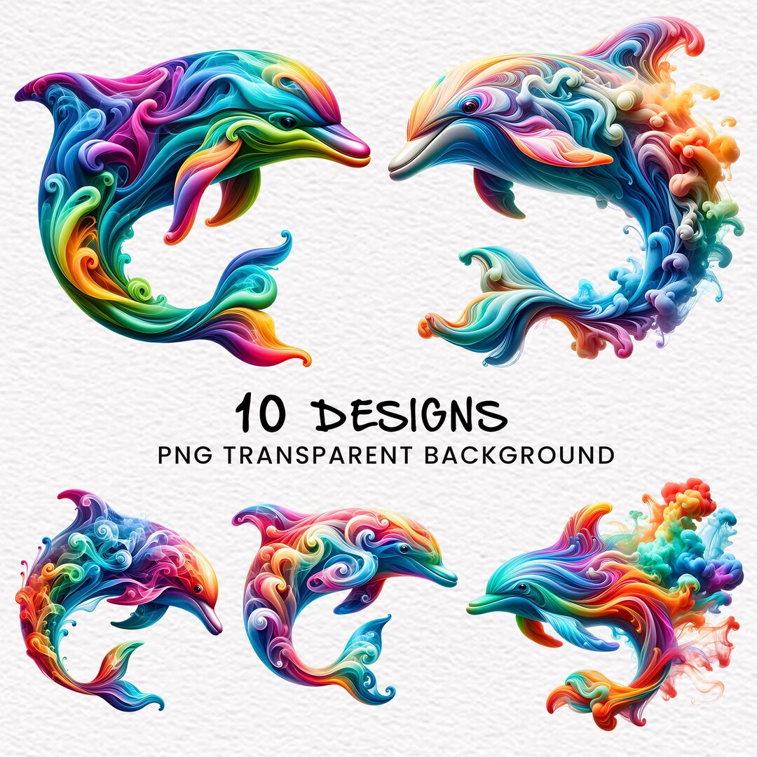 Majestic Dolphin, Ethereal Dolphin, Colorful Dolphin, Liduid Dolphin ...