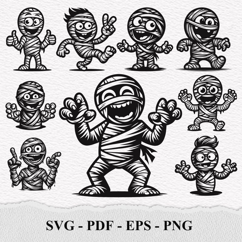 Cute Mummy Clipart - Etsy