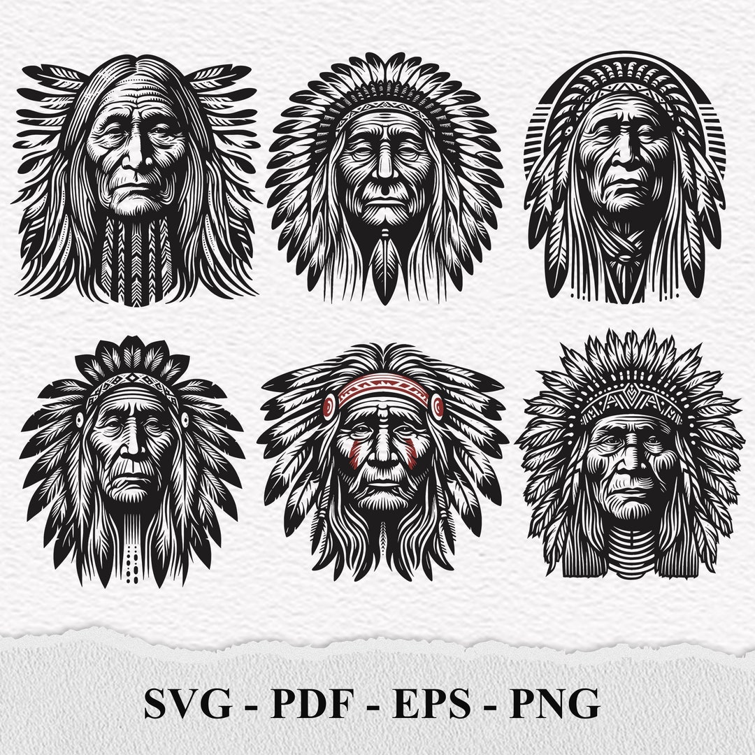 Native American SVG, Native Old Man Svg, Native King Svg, Native ...