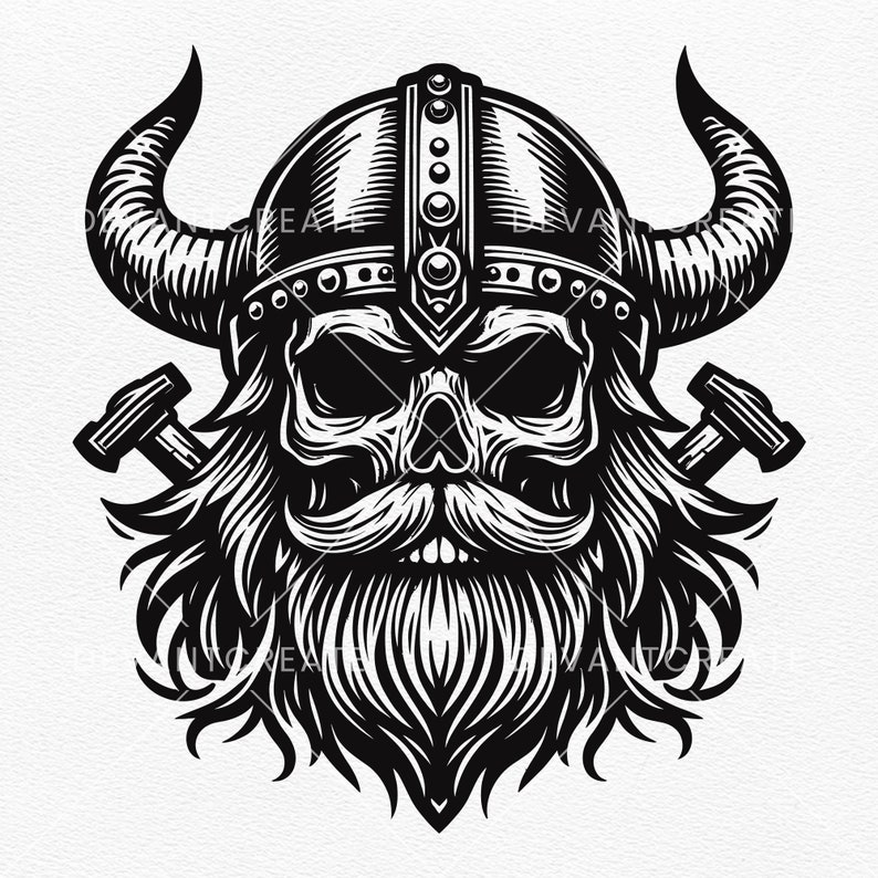 Viking Skull SVG, Viking Svg, Viking Head Svg, Skull Head Svg, Viking ...