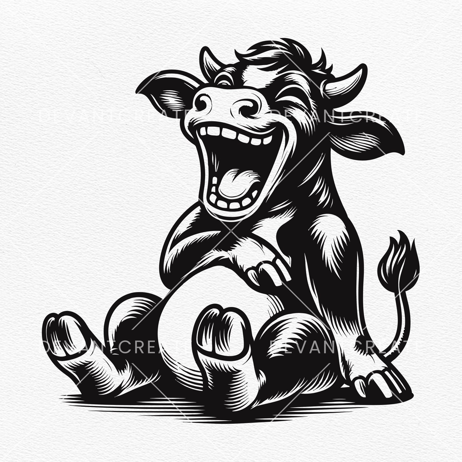 Cow SVG, Laughing Cow Svg, Dairy Cow Svg, Funny Cow Svg, Fun Comedycow ...