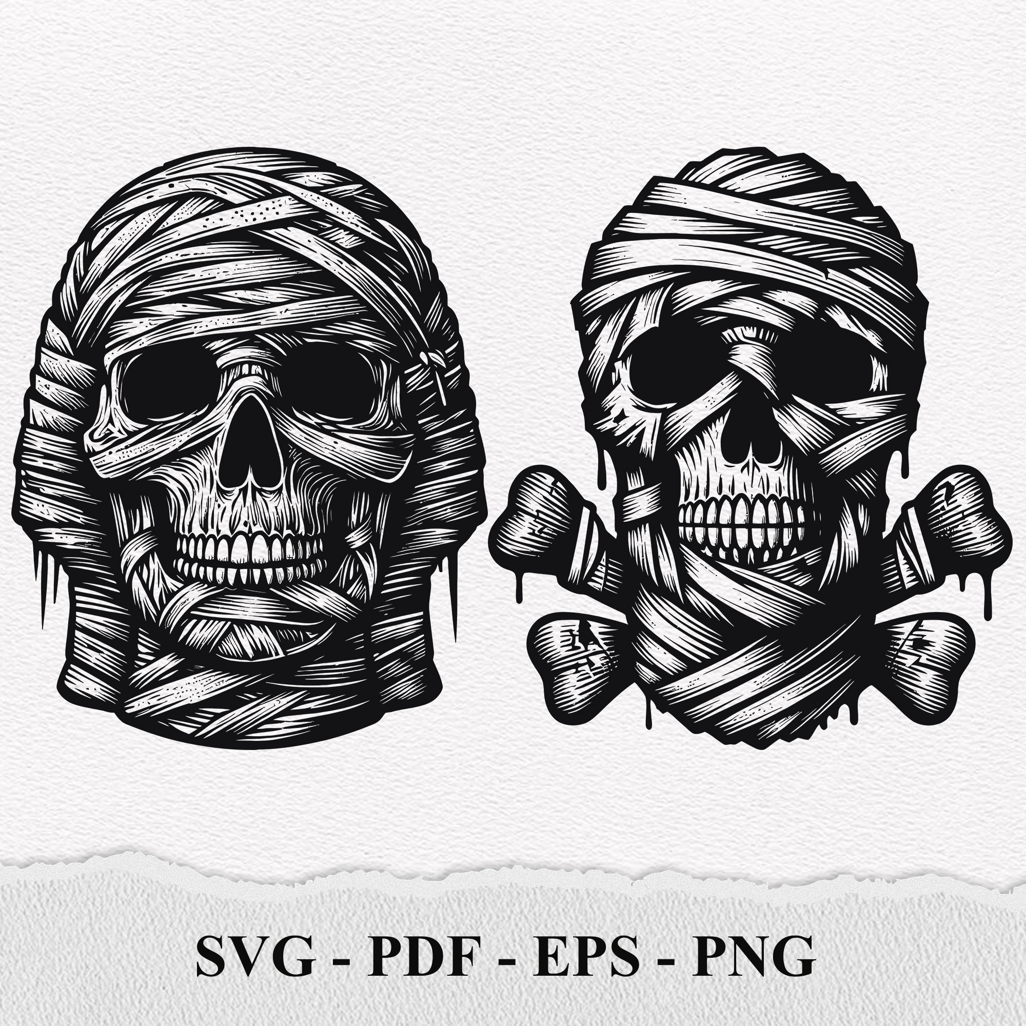Mummy SVG, Skull Mummy Svg, Skull Mummy Head Svg, Skull Svg, Mummy Head ...