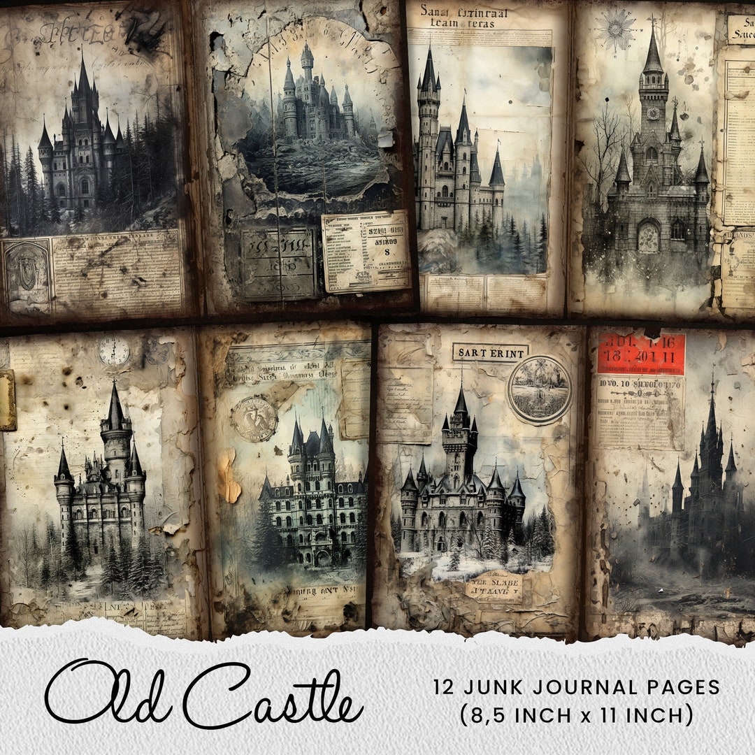 Dark Gothic Old Castle Junk Journal Pages, Gothic Castle Journal Scrap ...