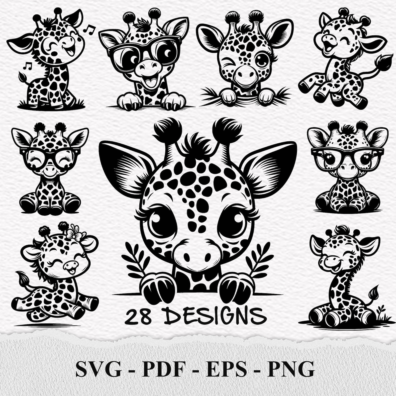 Cute Baby Giraffe SVG, Cute Giraffe Svg, Funny Giraffe, Giraffe Svg ...