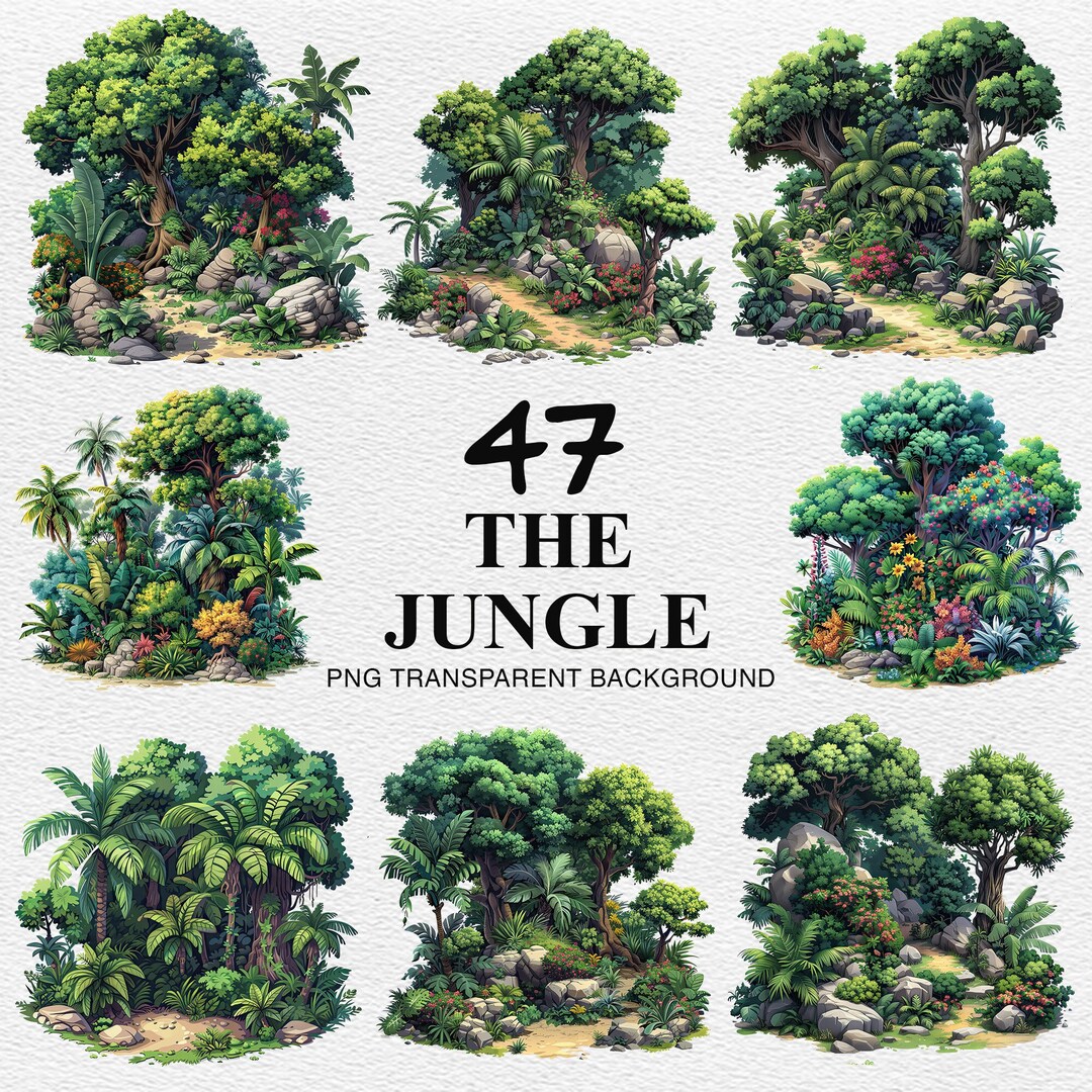 Tropical Forest, 47 Jungle Forest Clipart, Tree Forest, Nature Beauty ...