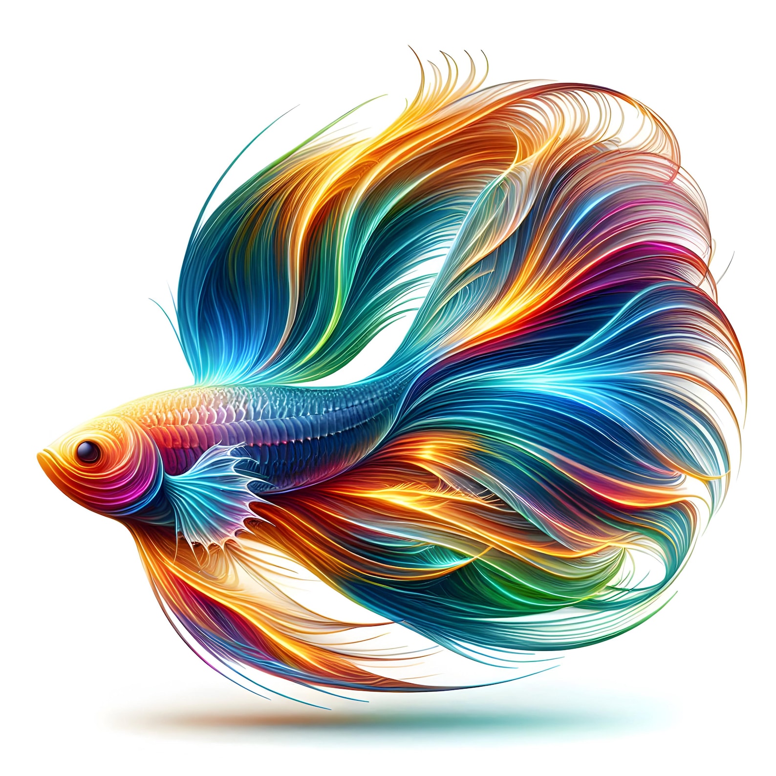 Beauty Fish Clipart, Majestic Fish, Vibrant Fish, Aquatic Life - Etsy