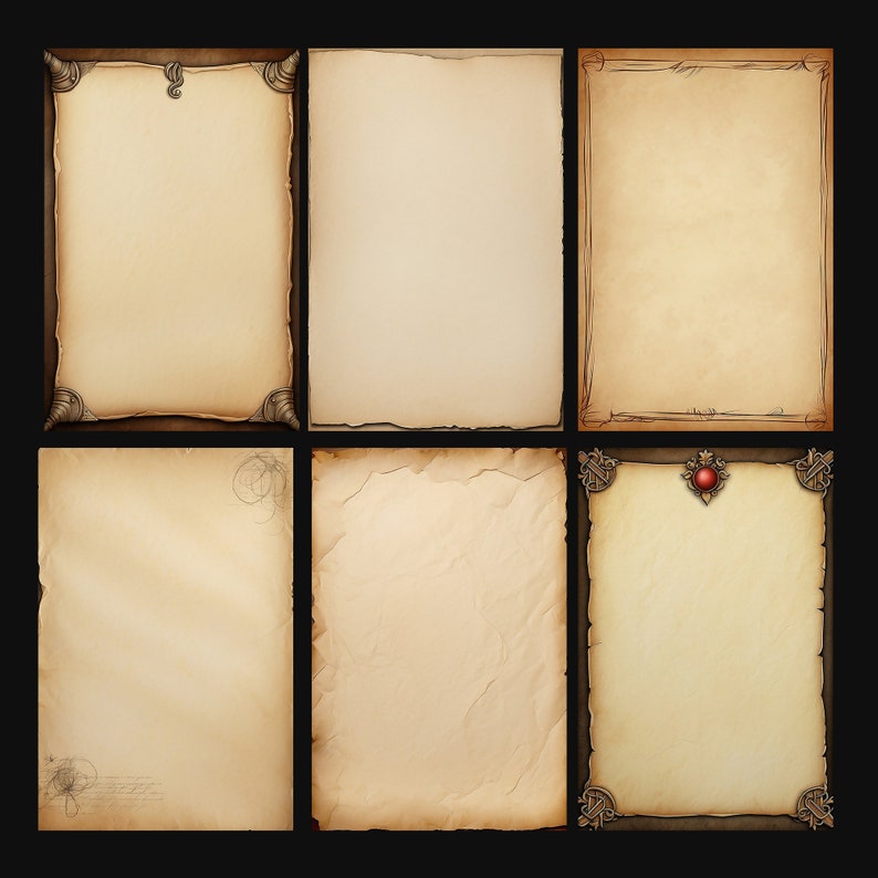 Ancient Parchment Paper: 40 Vintage Letter Pages (digital Download) - Etsy