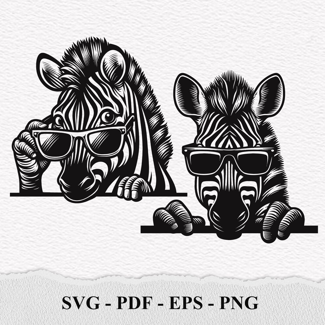 Cool Zebra SVG, Zebra With Sunglasses Svg, Funny Zebra, Summer Svg ...