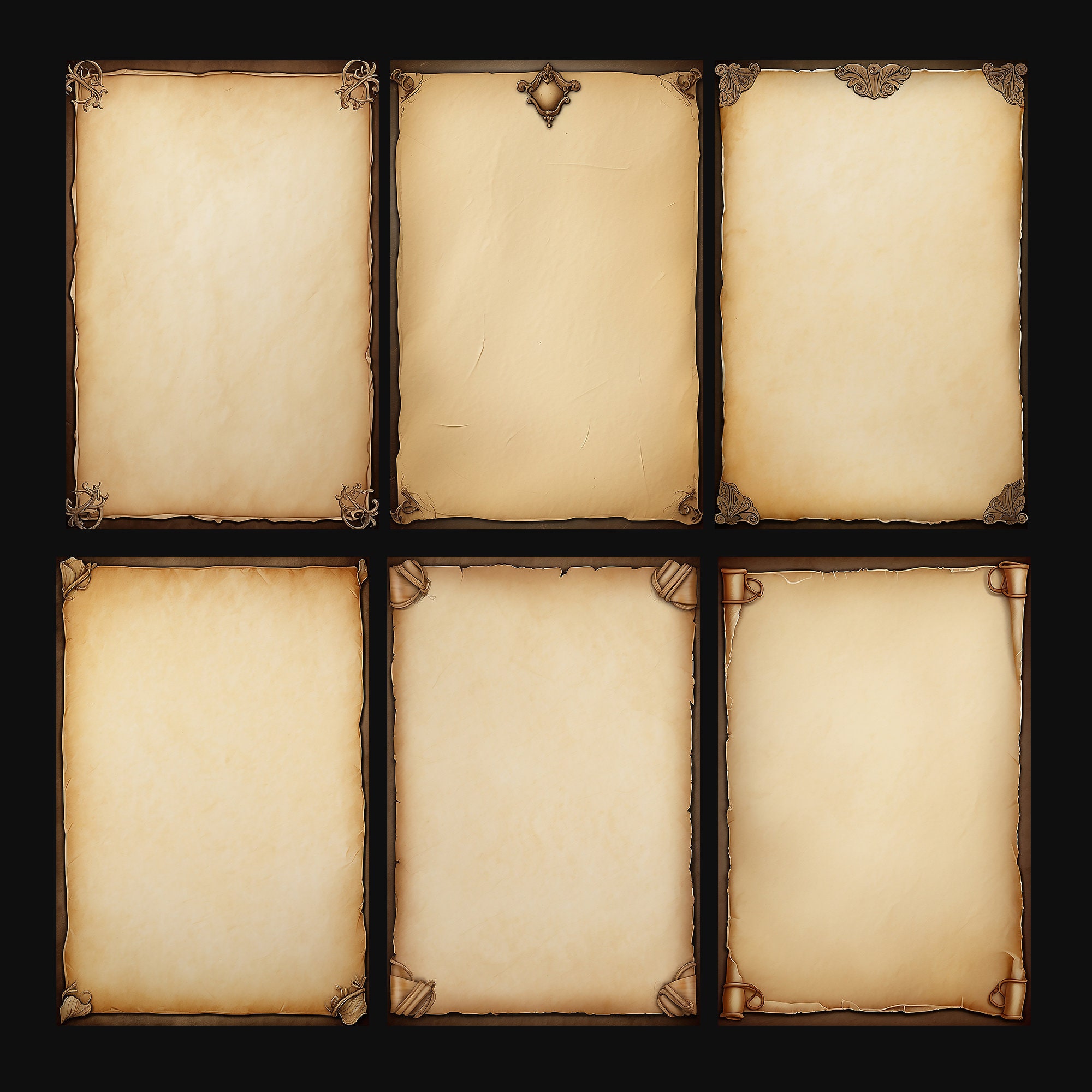 Ancient Parchment Paper: 40 Vintage Letter Pages (digital Download) - Etsy