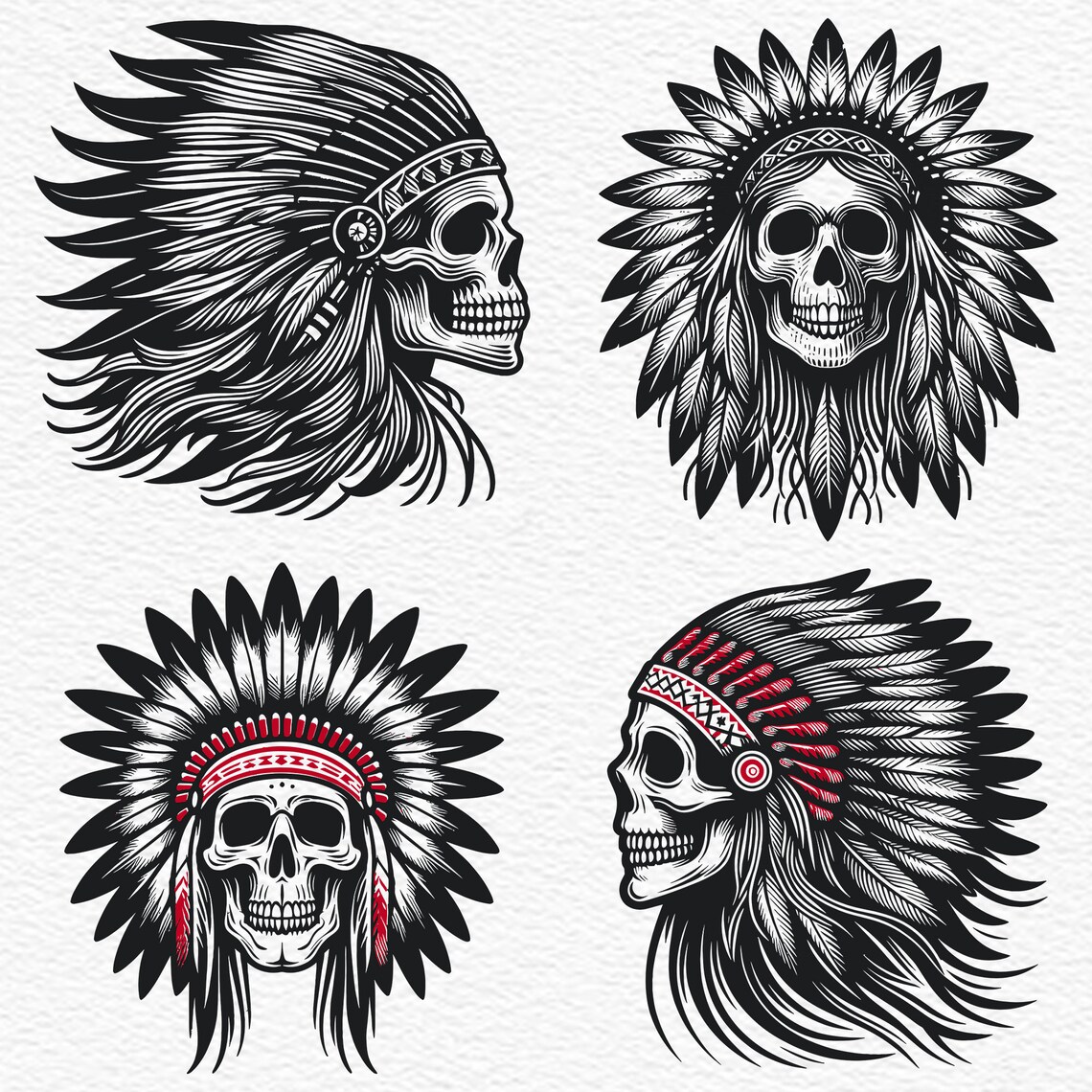 Native American Skull SVG, Native Head Skull Svg, Native Svg, Native ...