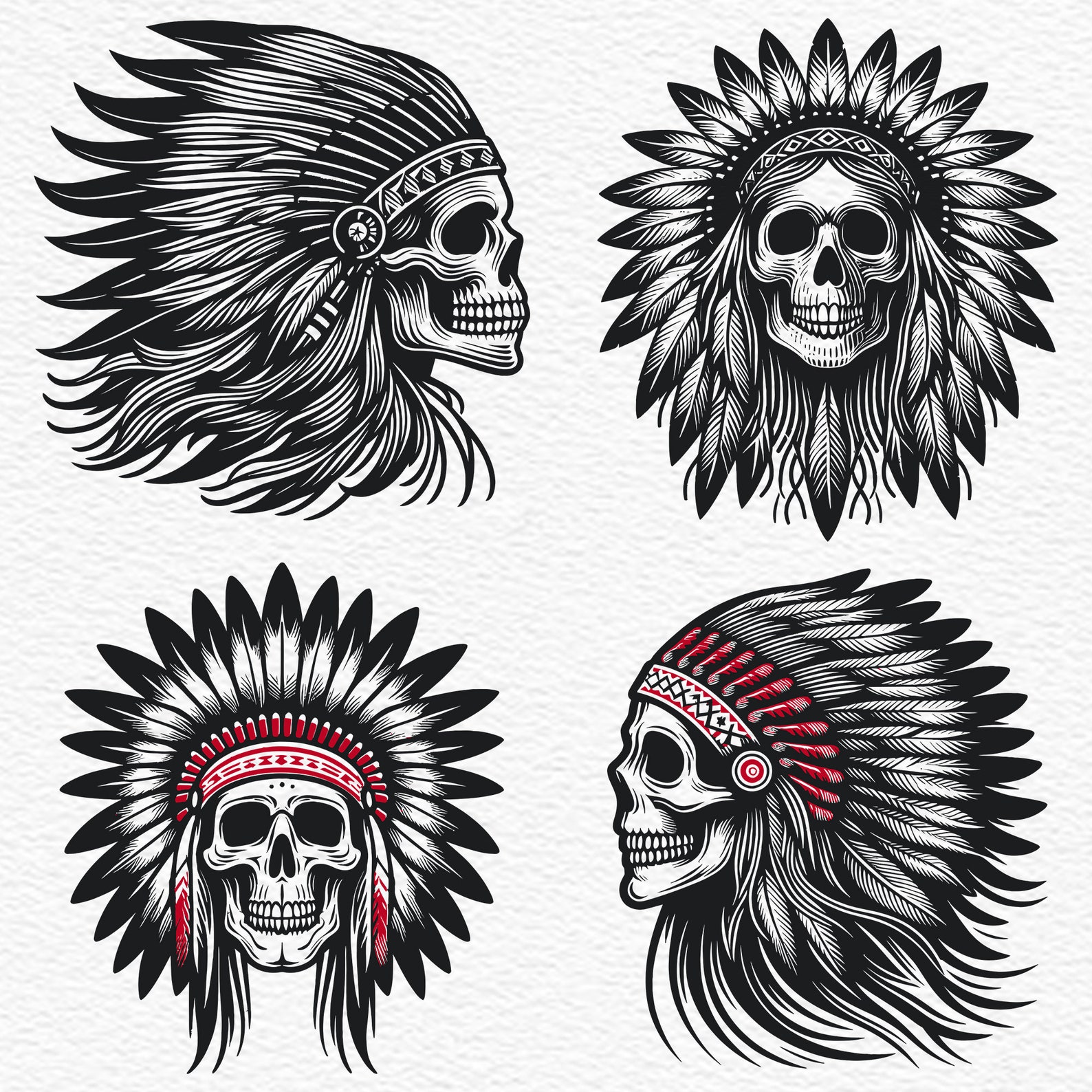 Native American Skull SVG, Native Head Skull Svg, Native Svg, Native ...