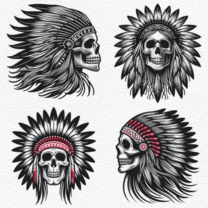 Native American Skull SVG, Native Head Skull Svg, Native Svg, Native ...