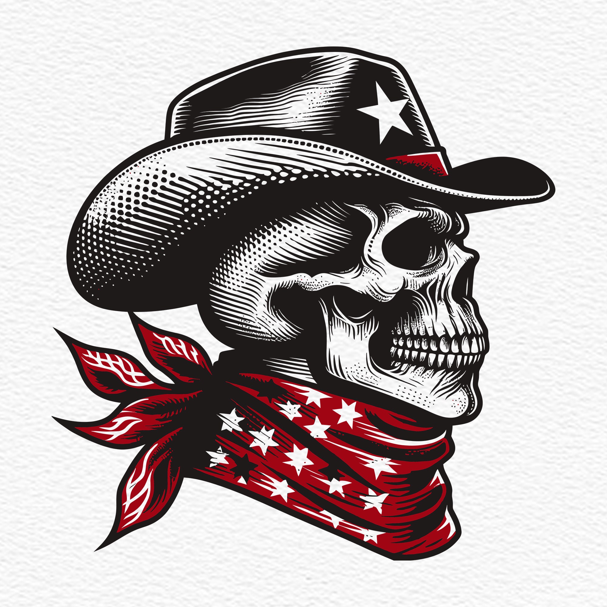 Western Cowboy Skull SVG, Skull Svg, Cowboy Skull, Western Skull SVG ...