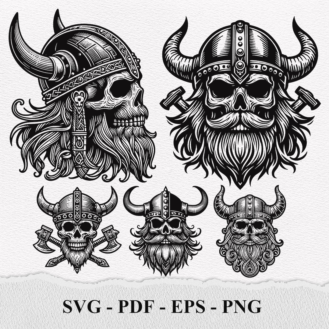 Viking Skull SVG, Viking Svg, Viking Head Svg, Skull Head Svg, Viking ...