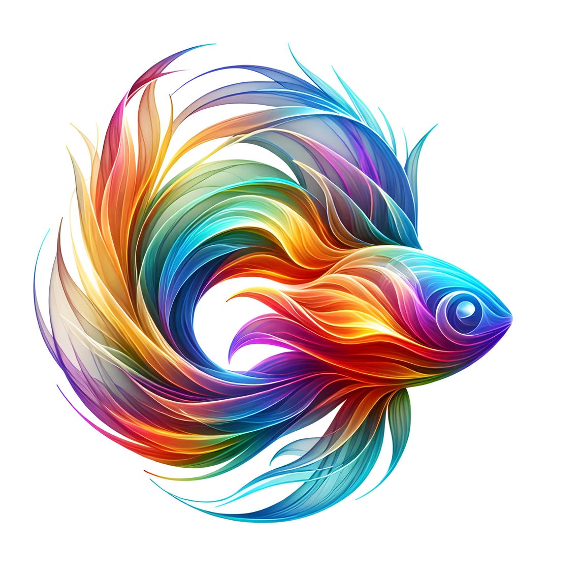 Beauty Fish Clipart, Majestic Fish, Vibrant Fish, Aquatic Life - Etsy