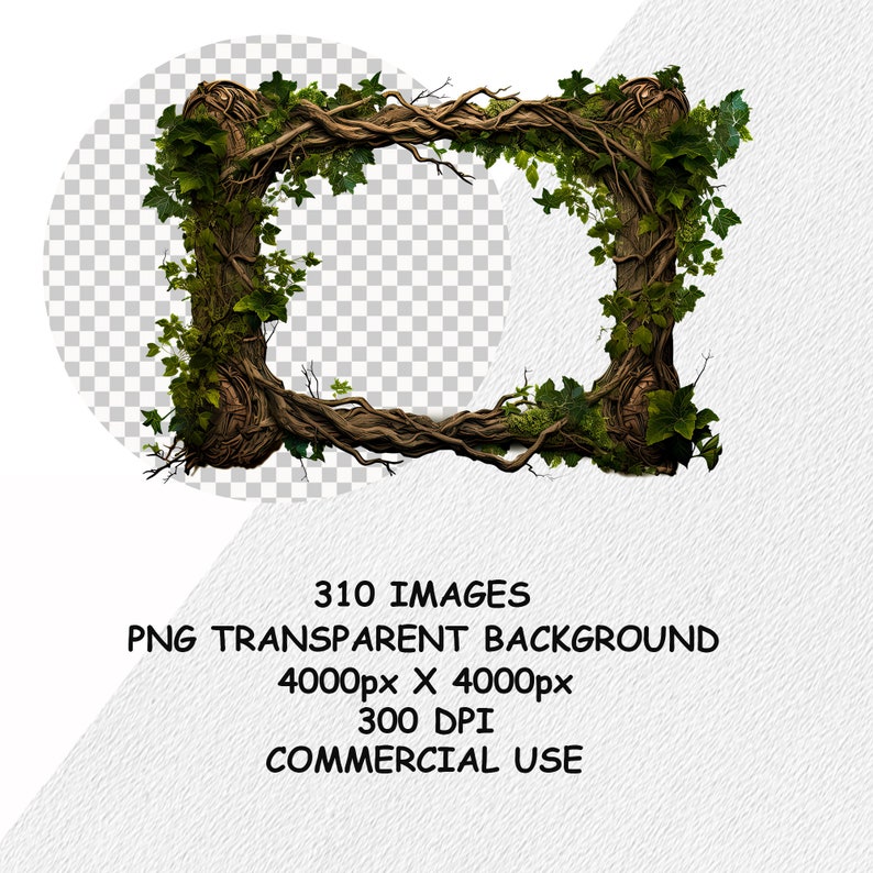 Forest Frame Clipart, 310 Floral Frame, Forest Watercolor, Roots Forest ...