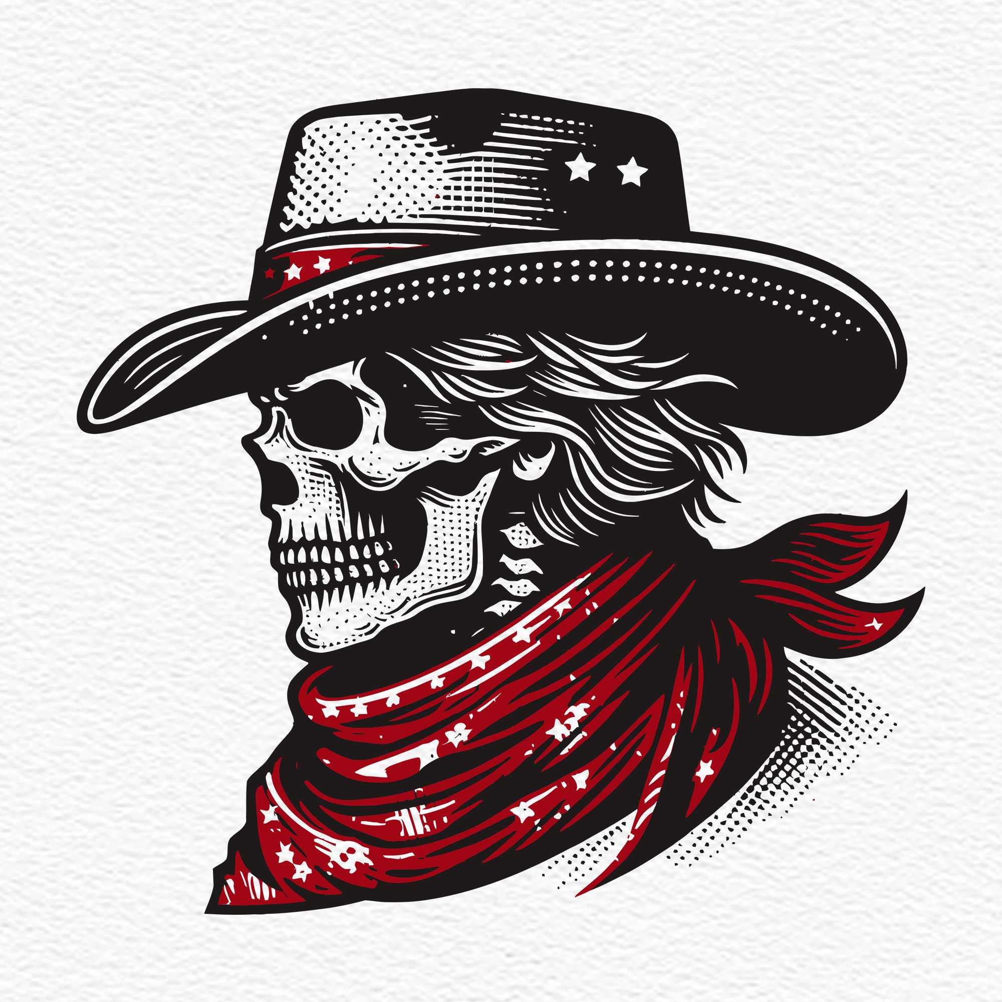 Western Cowboy Skull SVG, Skull Svg, Cowboy Skull, Western Skull SVG ...